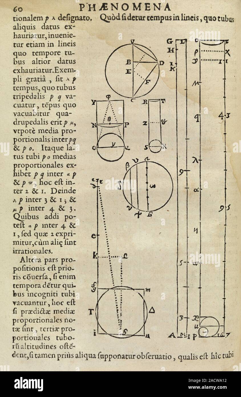 Physics and mathematics. 17th-century assorted diagrams of mathematical ...