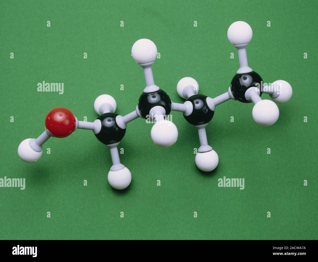 Ethyne molecule. Molecular model of ethyne (C2H2), an alkyne. Carbon ...