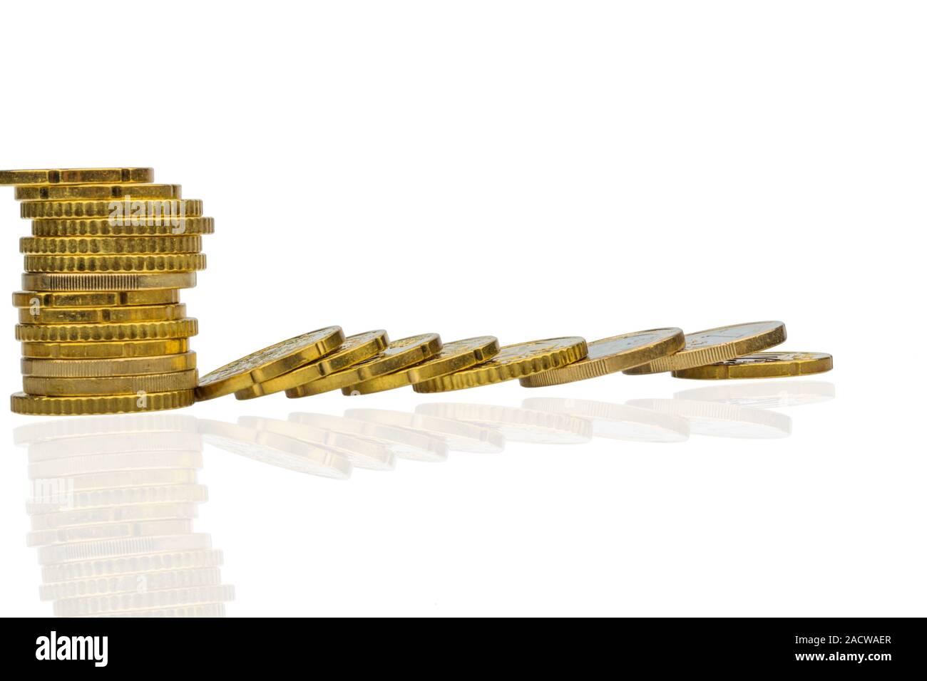 Coins, Stacked and Horizontal Stock Photo - Alamy