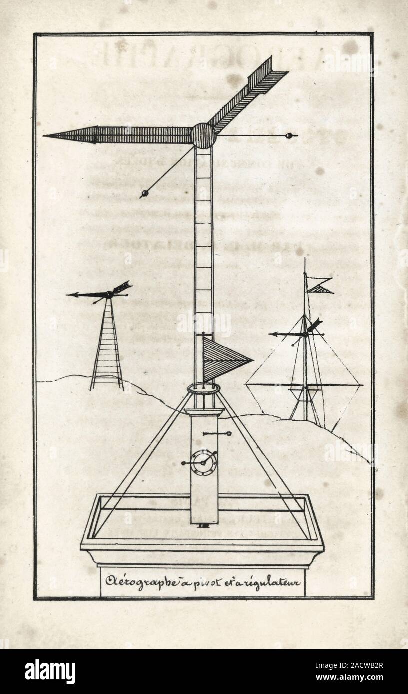 French optical telegraph system. 19th-century artwork of the signalling ...