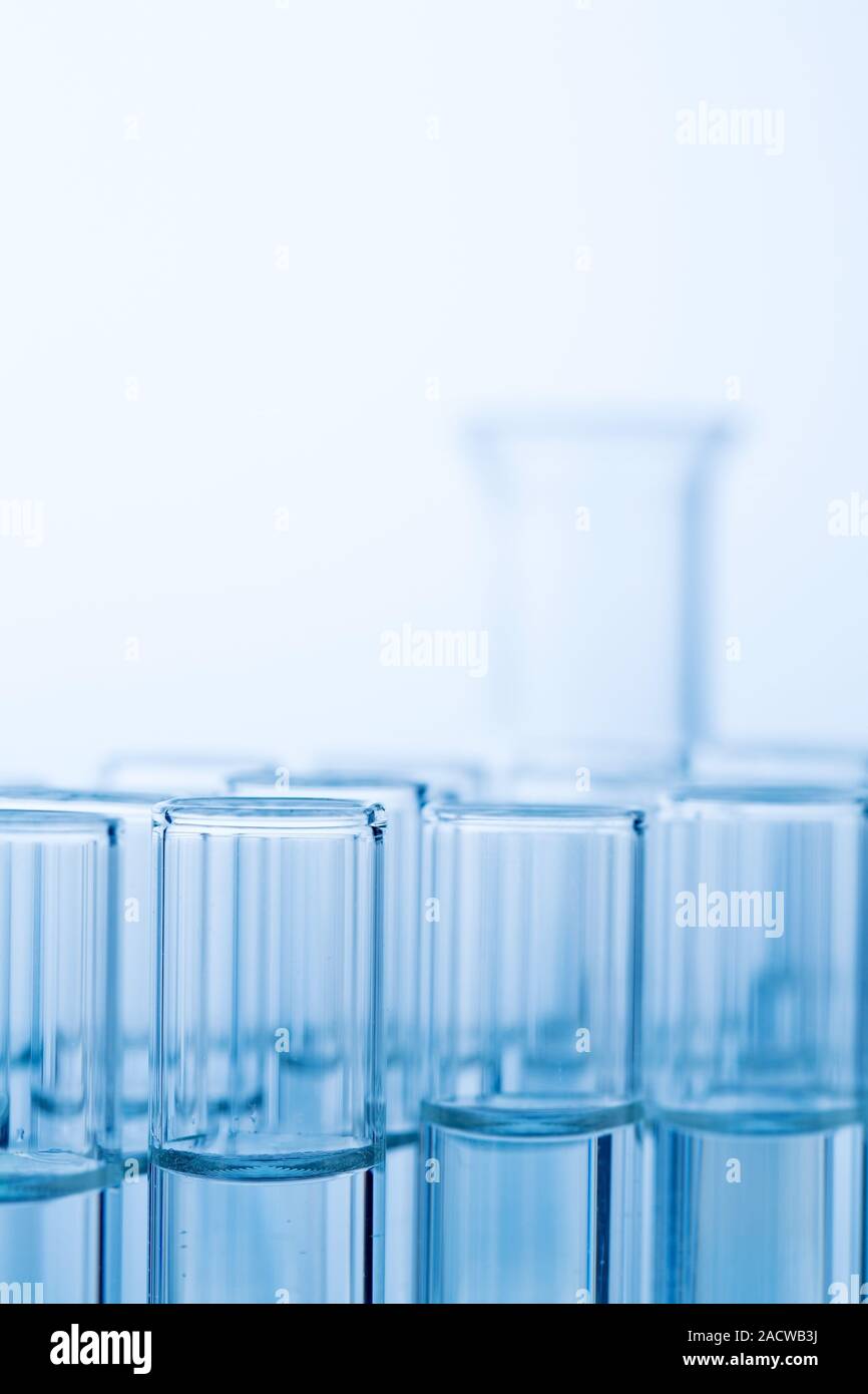 Laboratory glassware for testing in chemistry laboratory Stock Photo ...