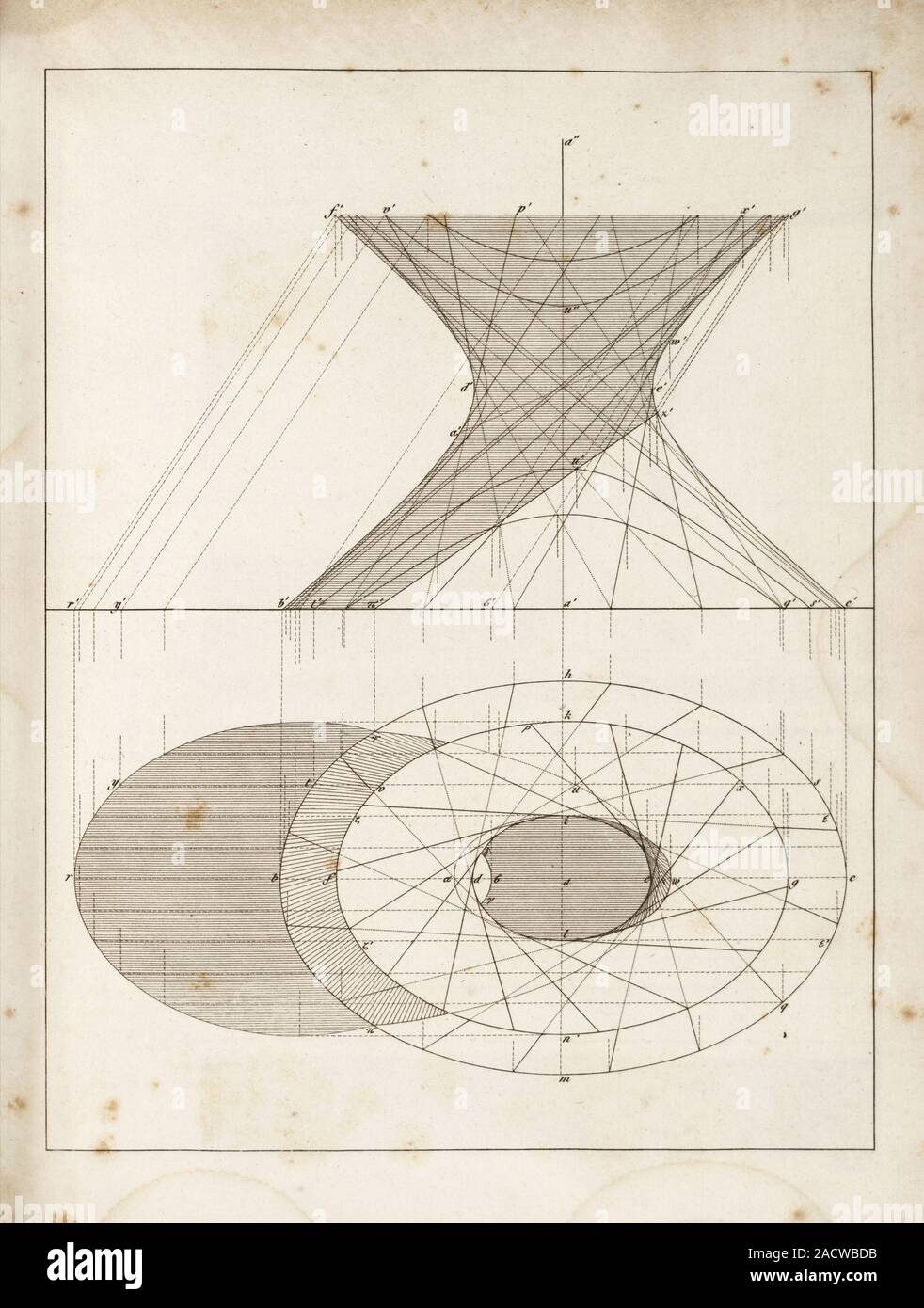 Drawing shadows. 19th-century sciagraphic projections demonstrating how ...