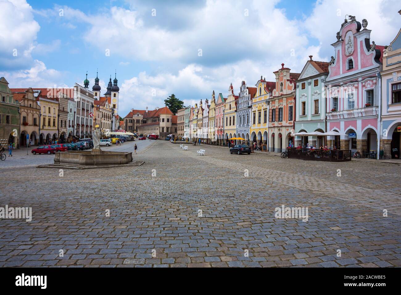 Czech Republic, Telc, town square Stock Photo - Alamy