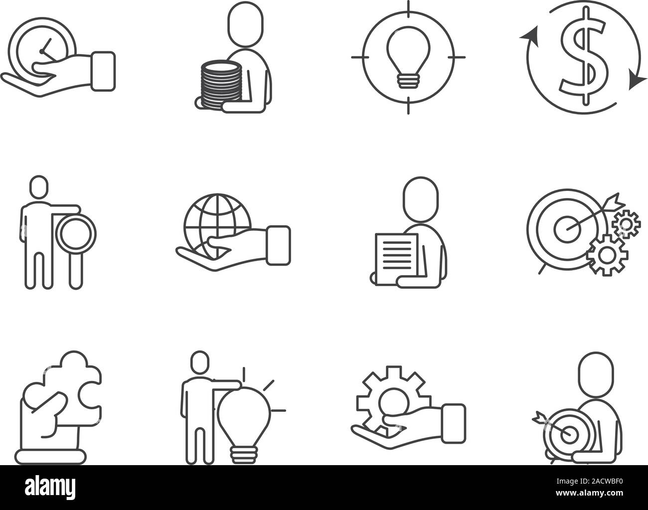 bundle of business success icons Stock Vector Image & Art - Alamy