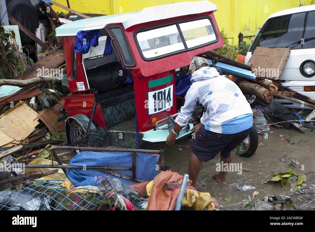 Destruction after super typhoon Haiyan. Haiyan was the strongest ...