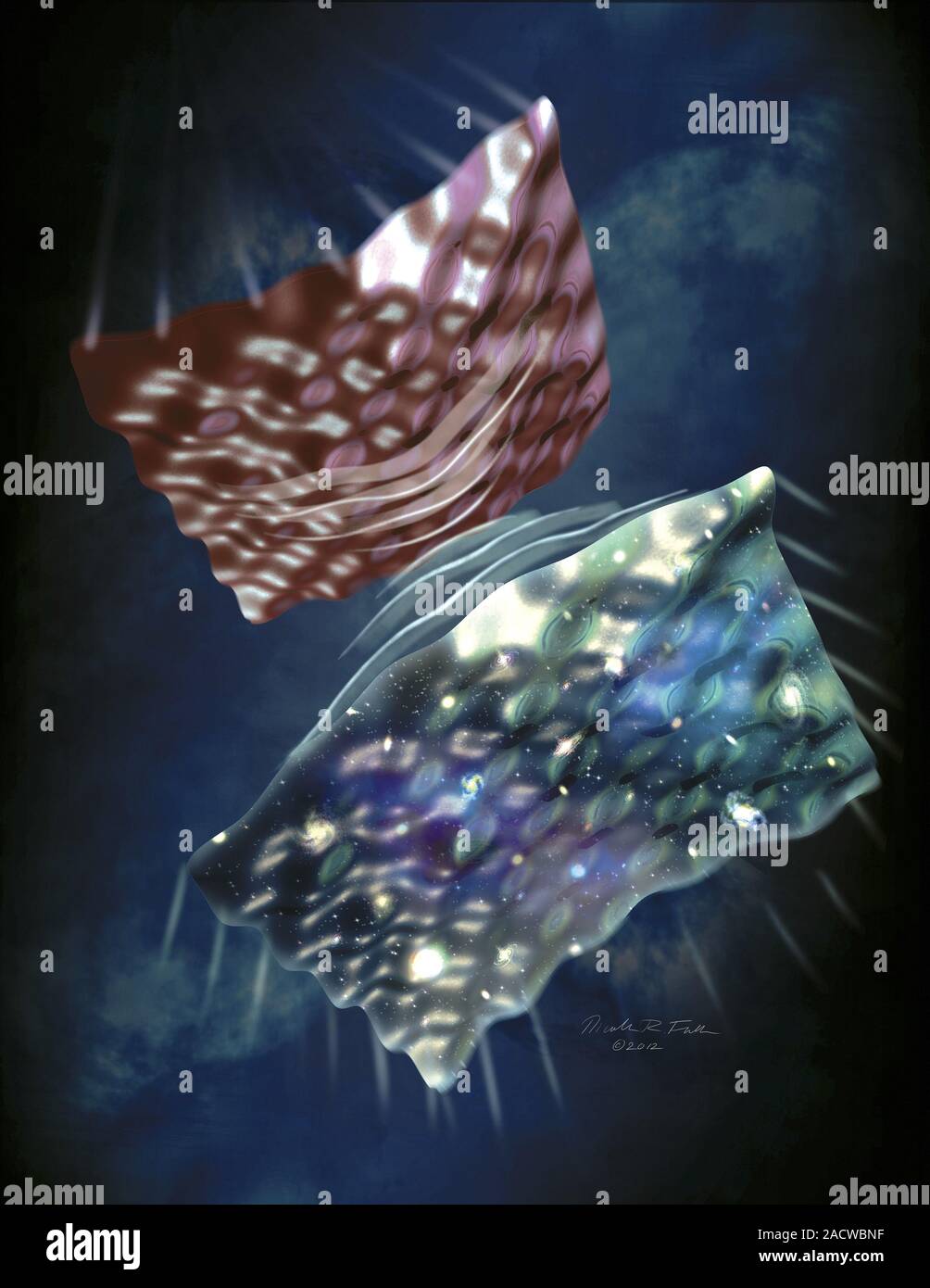 Big Bounce universe. Artwork of the universe being created through the ...