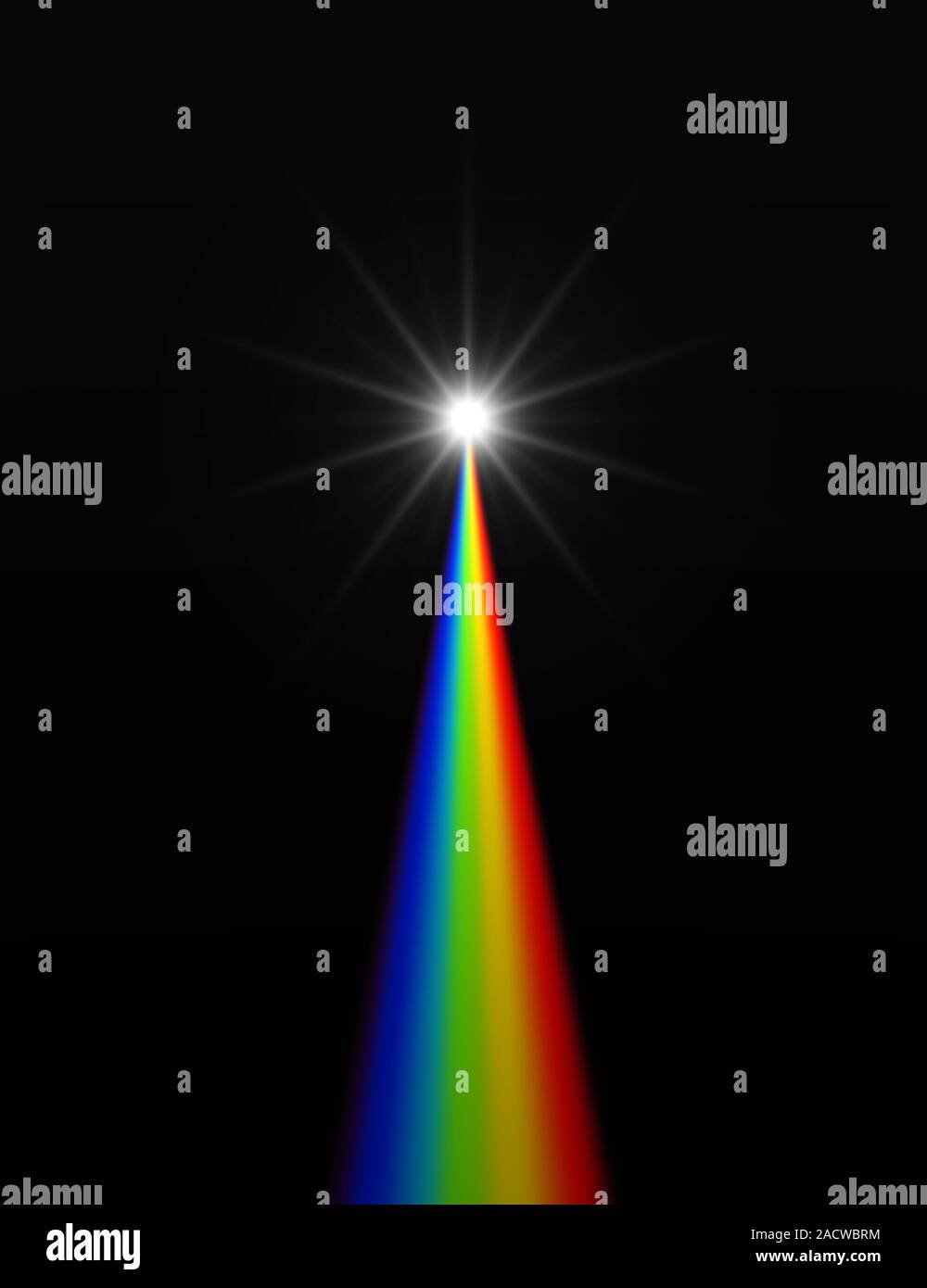 A Starburst Artwork Of White Light Dispersed Into The Visible Colour Spectrum White Light Can