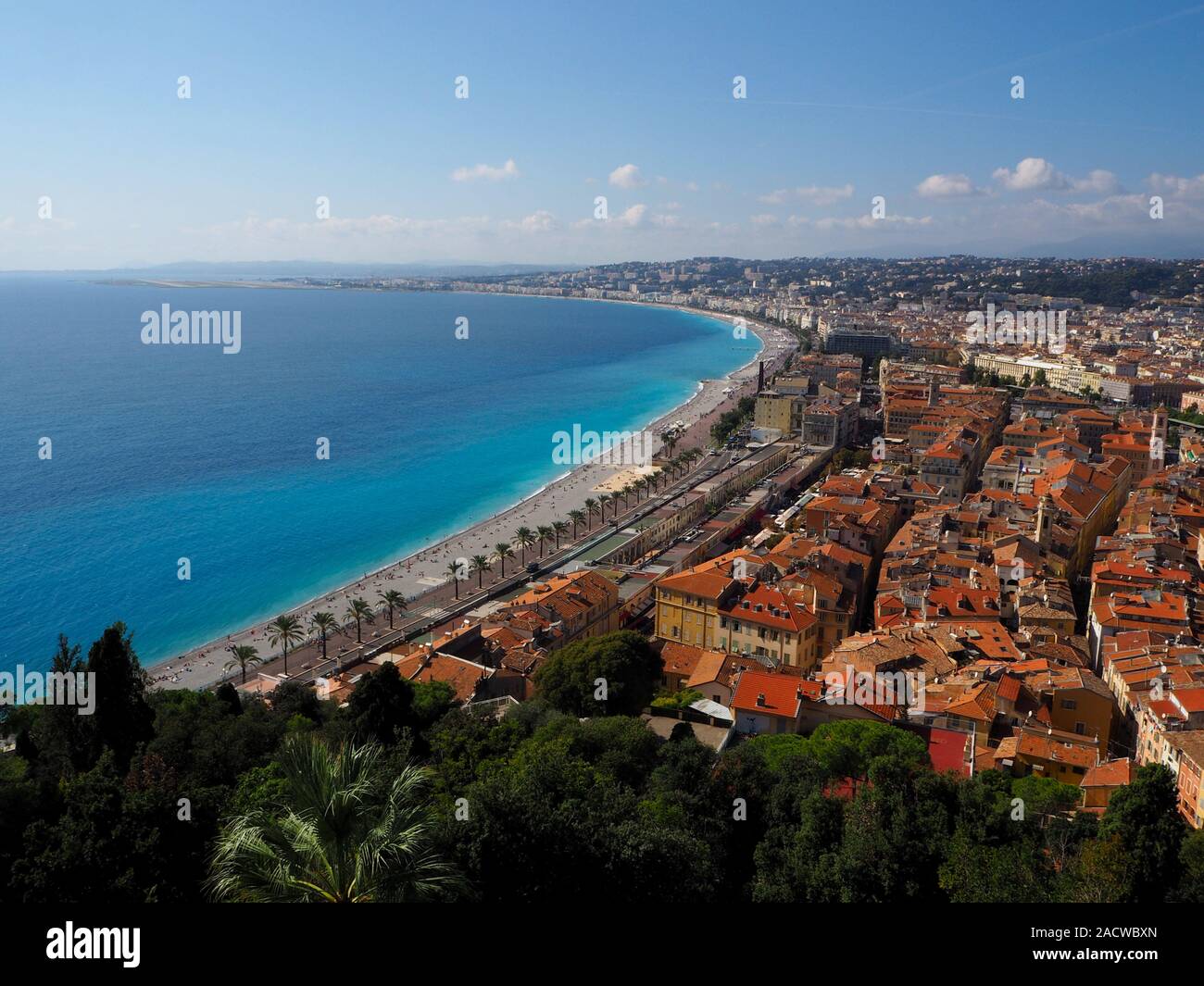 The promenade and the old town, Nice, France Stock Photo - Alamy