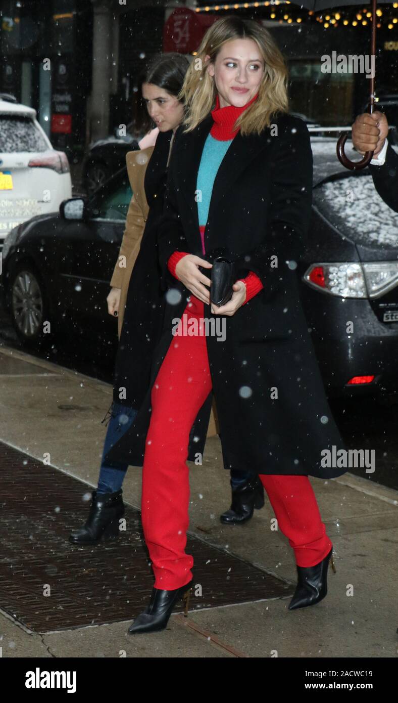 New York, NY, USA. 2nd Dec, 2019. Lili Reinhart seen at the SAG-AFTRA ...