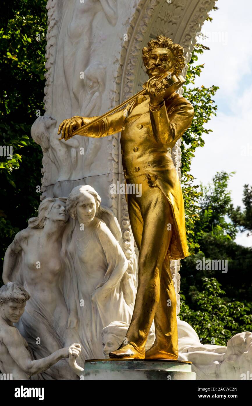 Austria, Vienna, Johann Strauss Monument Stock Photo - Alamy