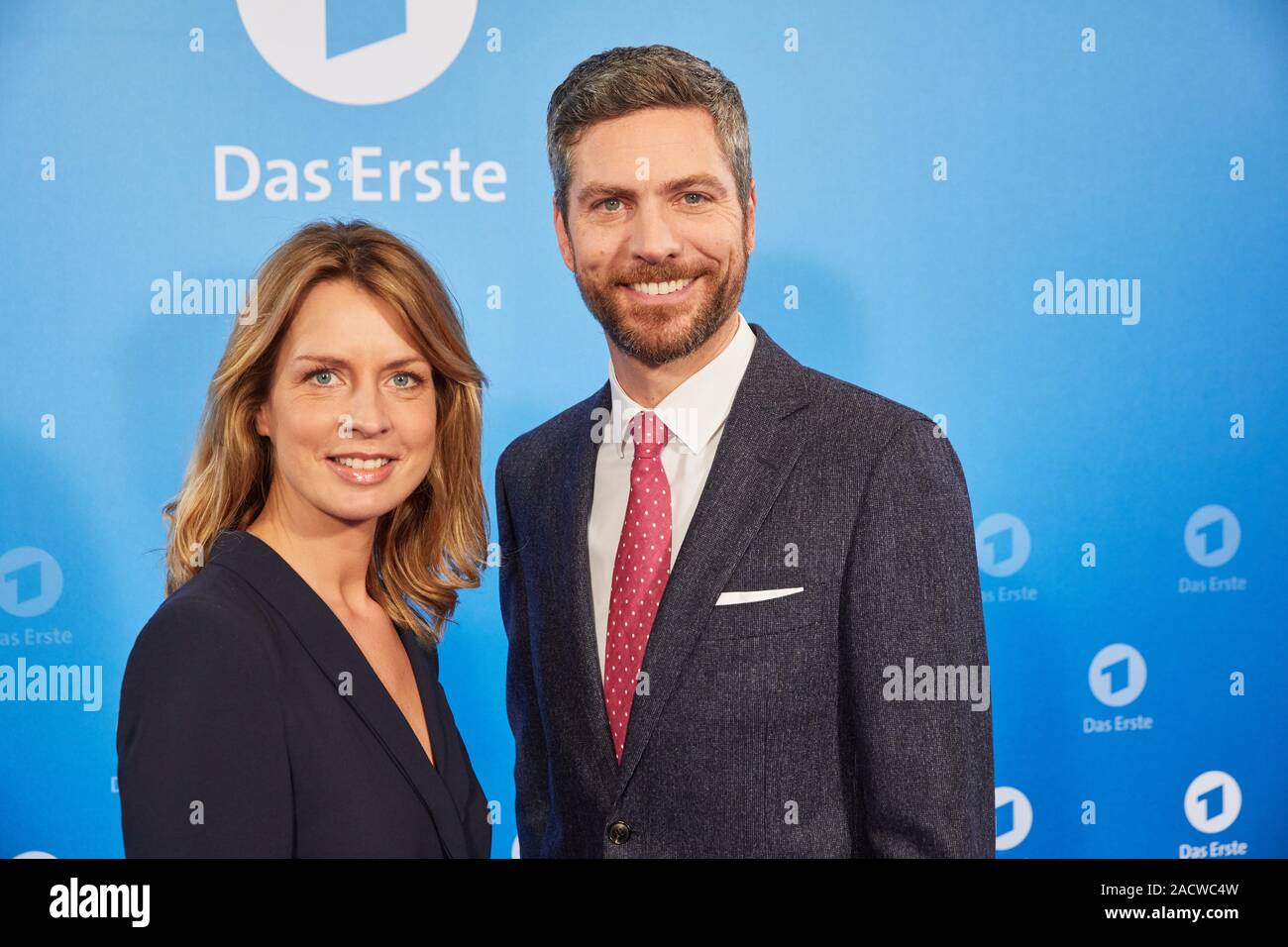 Hamburg, Germany. 03rd Dec, 2019. The presenters Jessy Wellmer and Ingo ...
