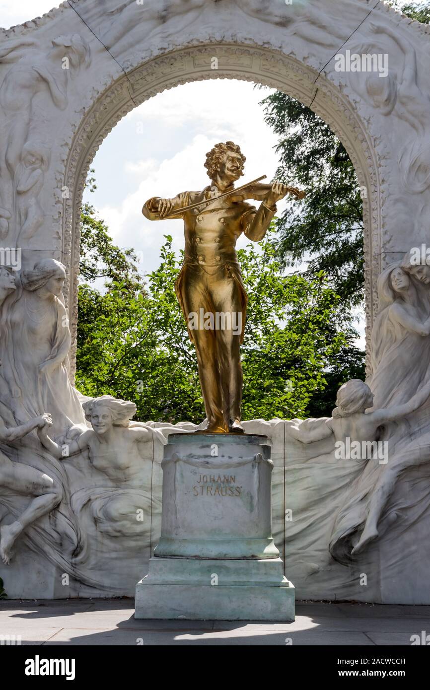 Austria, Vienna, Johann Strauss Monument Stock Photo - Alamy