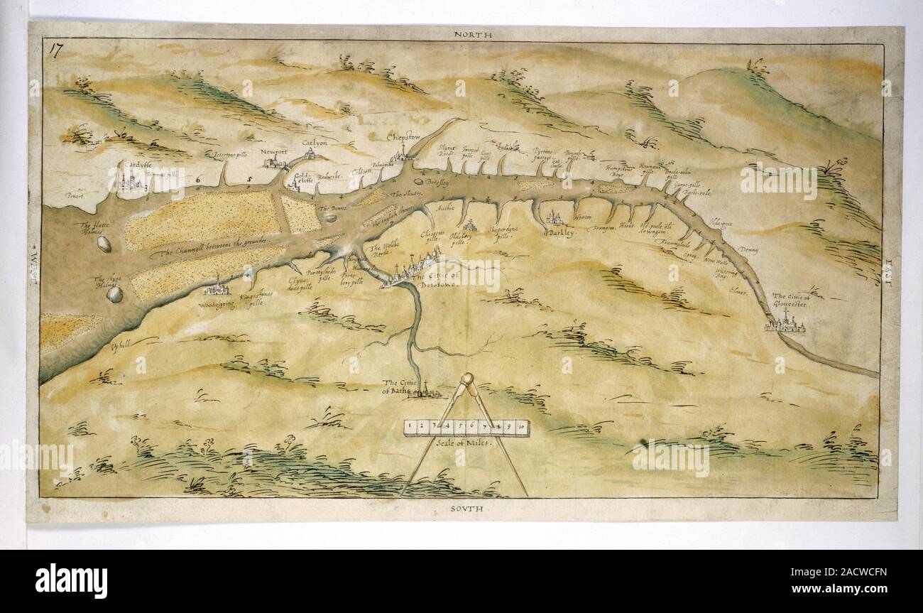 Map of River Severn Map showing the course of the River Severn from ...