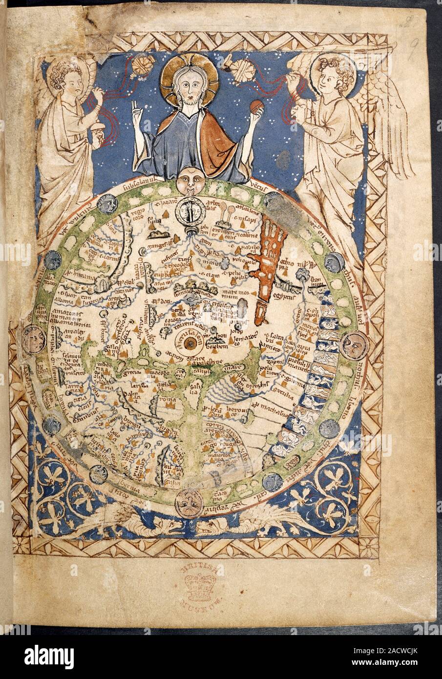 Psalter illumination, c. 1260. Illuminated page from a Christian ...