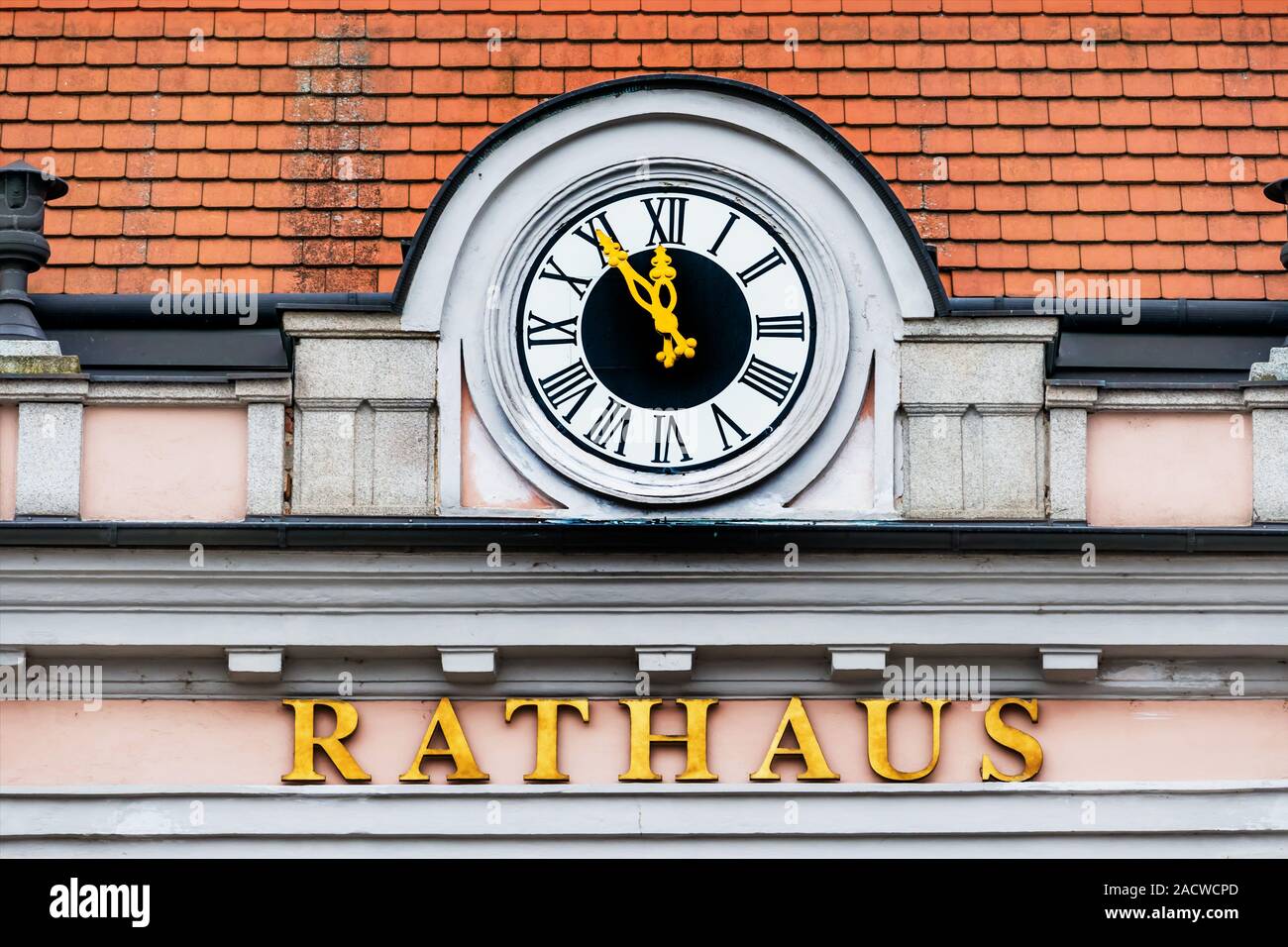 City Hall clock Stock Photo - Alamy