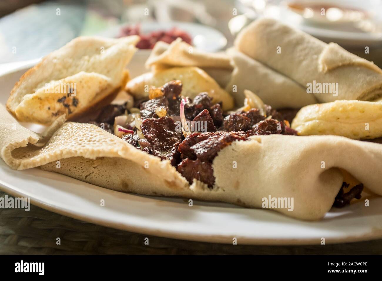 Traditional ethiopian meal injera hi-res stock photography and images ...