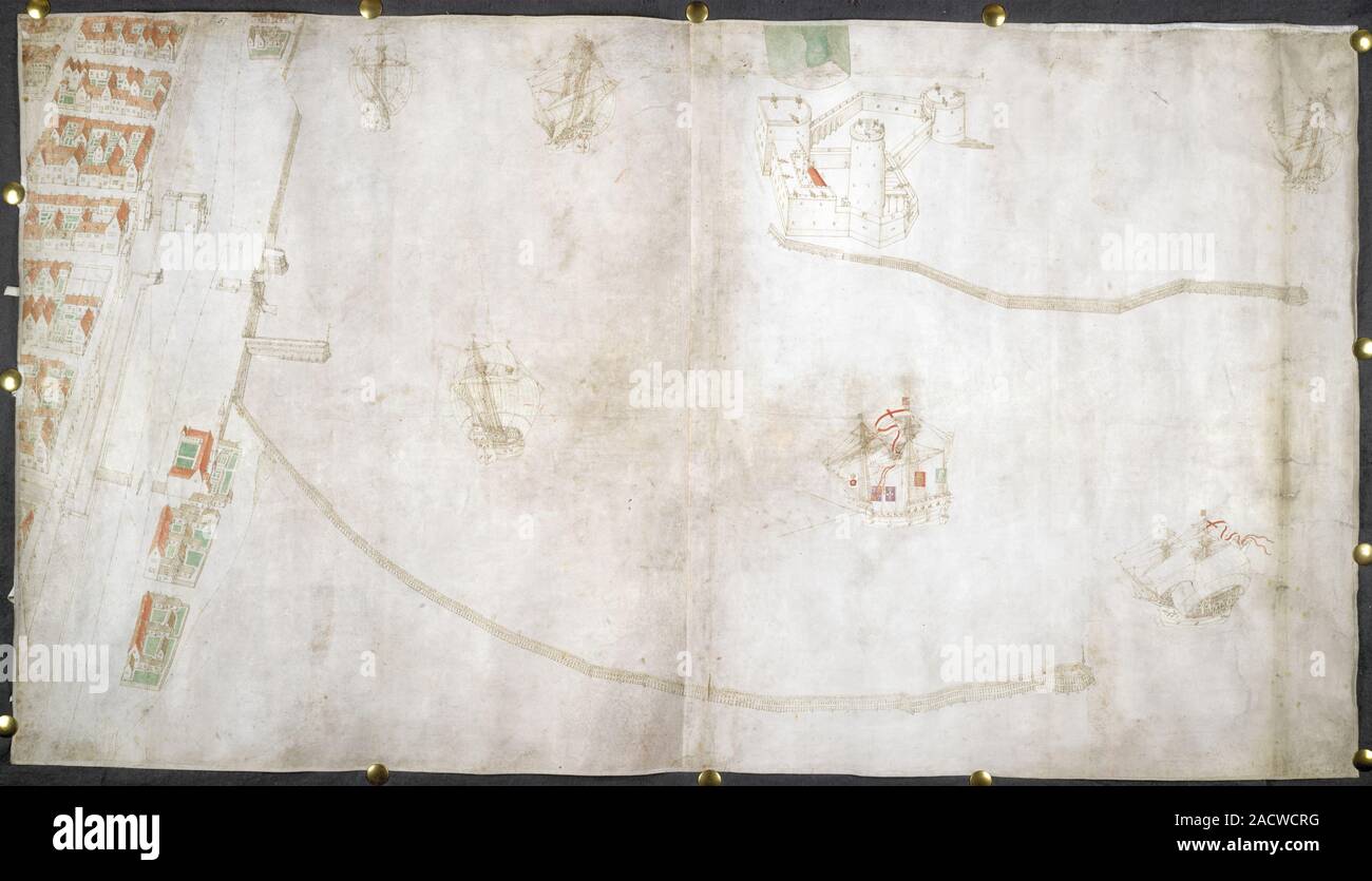 Calais Town and Harbour, (Whole map) Plan of Calais Town and Harbour ...