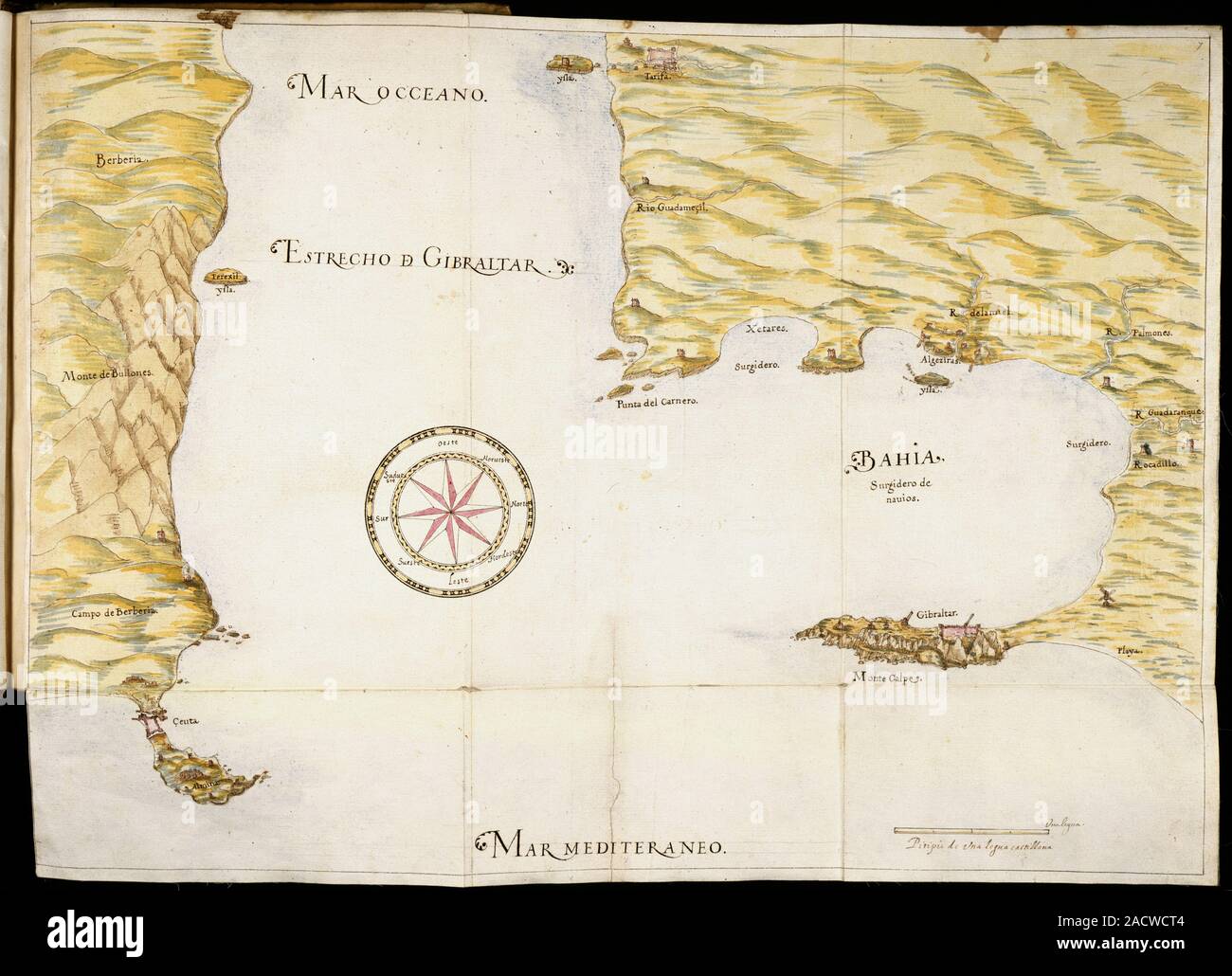 Map of Gibraltar, (Whole map) Map of Gibraltar showing its position in ...