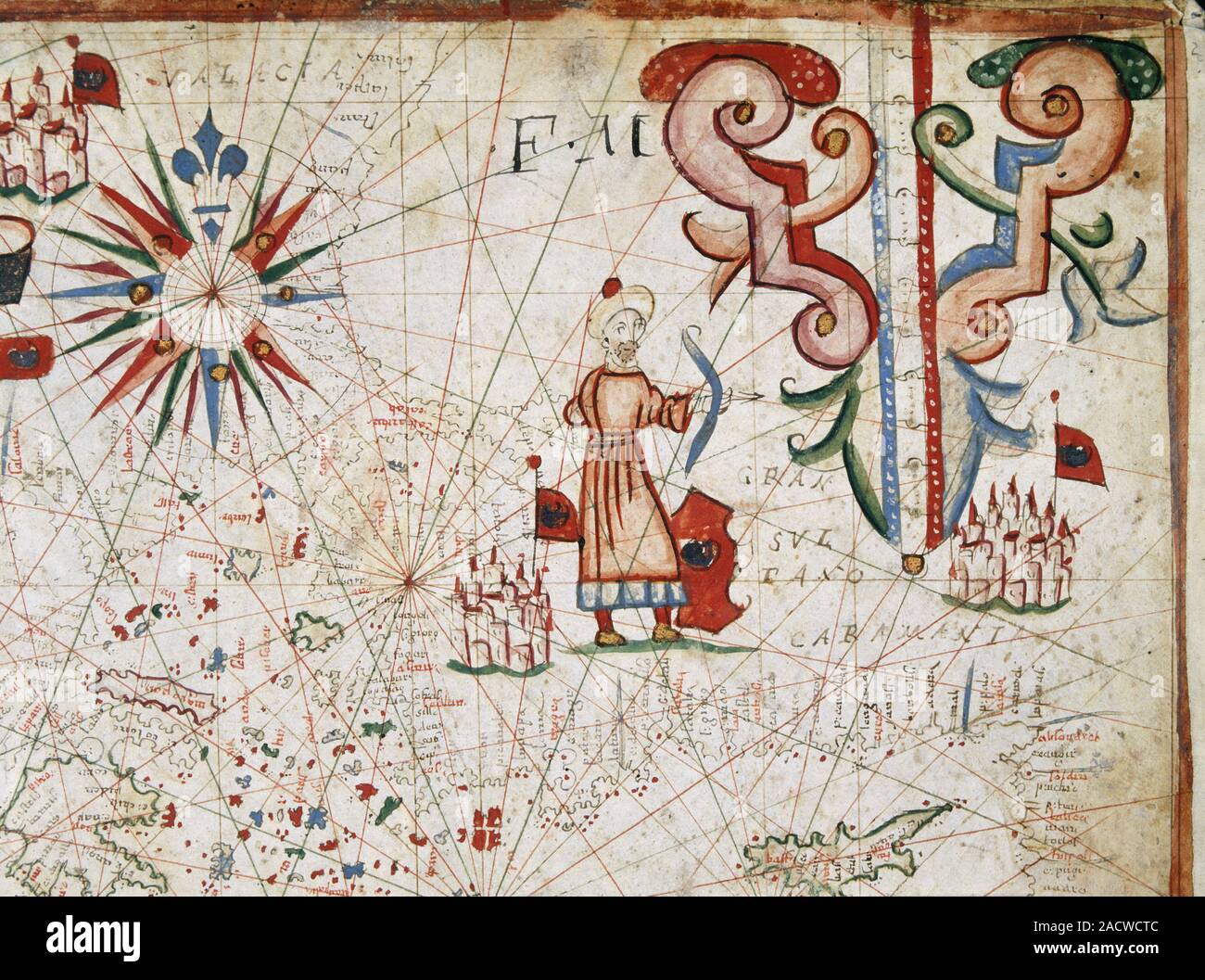 Grand Sultan and Constantinople, (Detail Top RH of chart; the Eastern ...