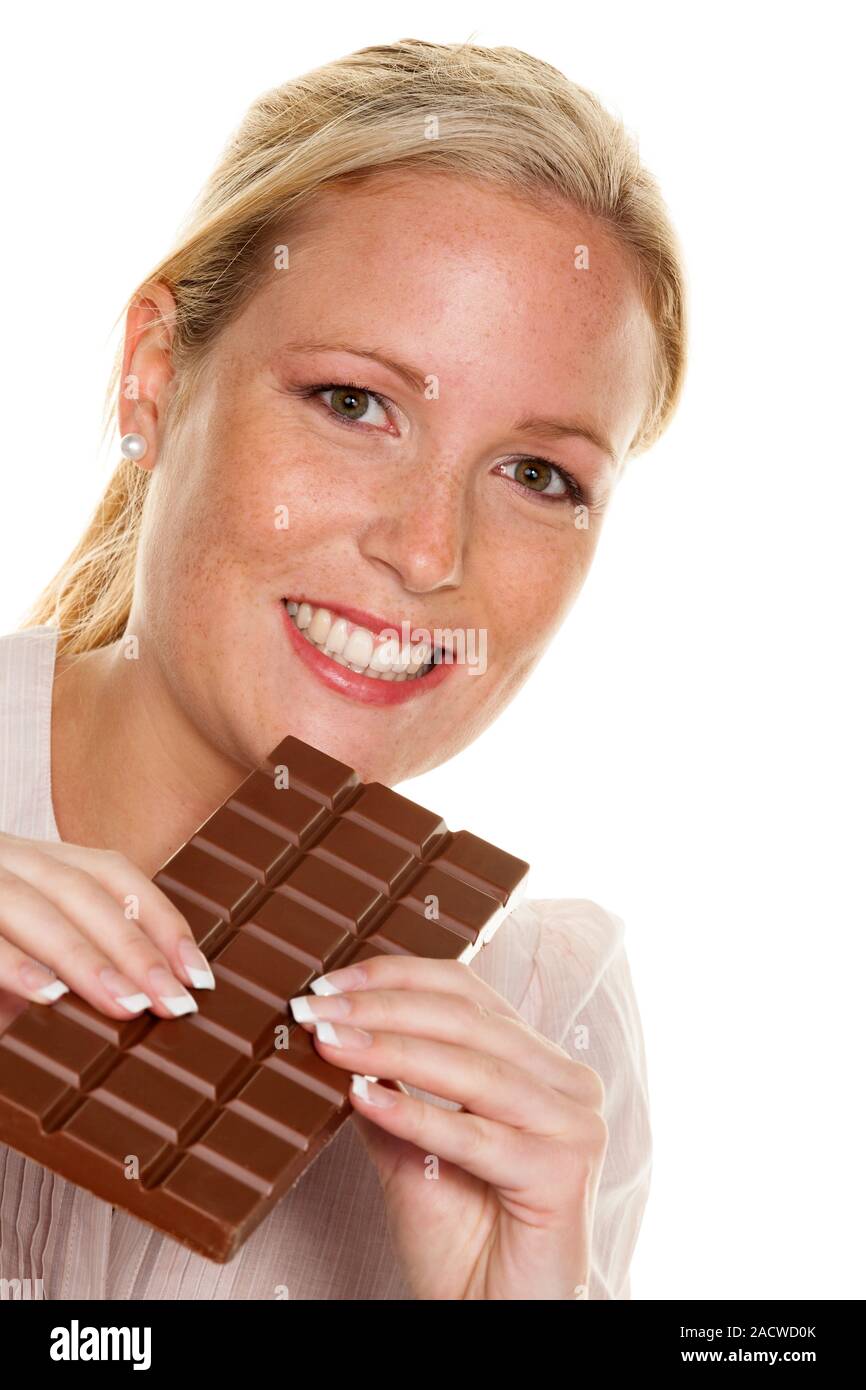 Woman chocolate hi-res stock photography and images - Alamy