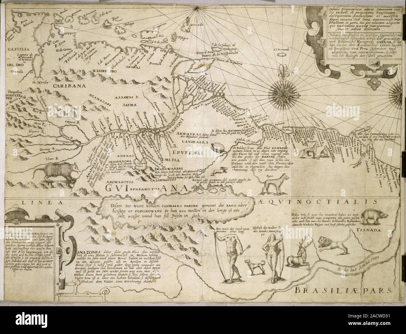 Map of Guiana. Image taken from America part 8. Originally published in ...