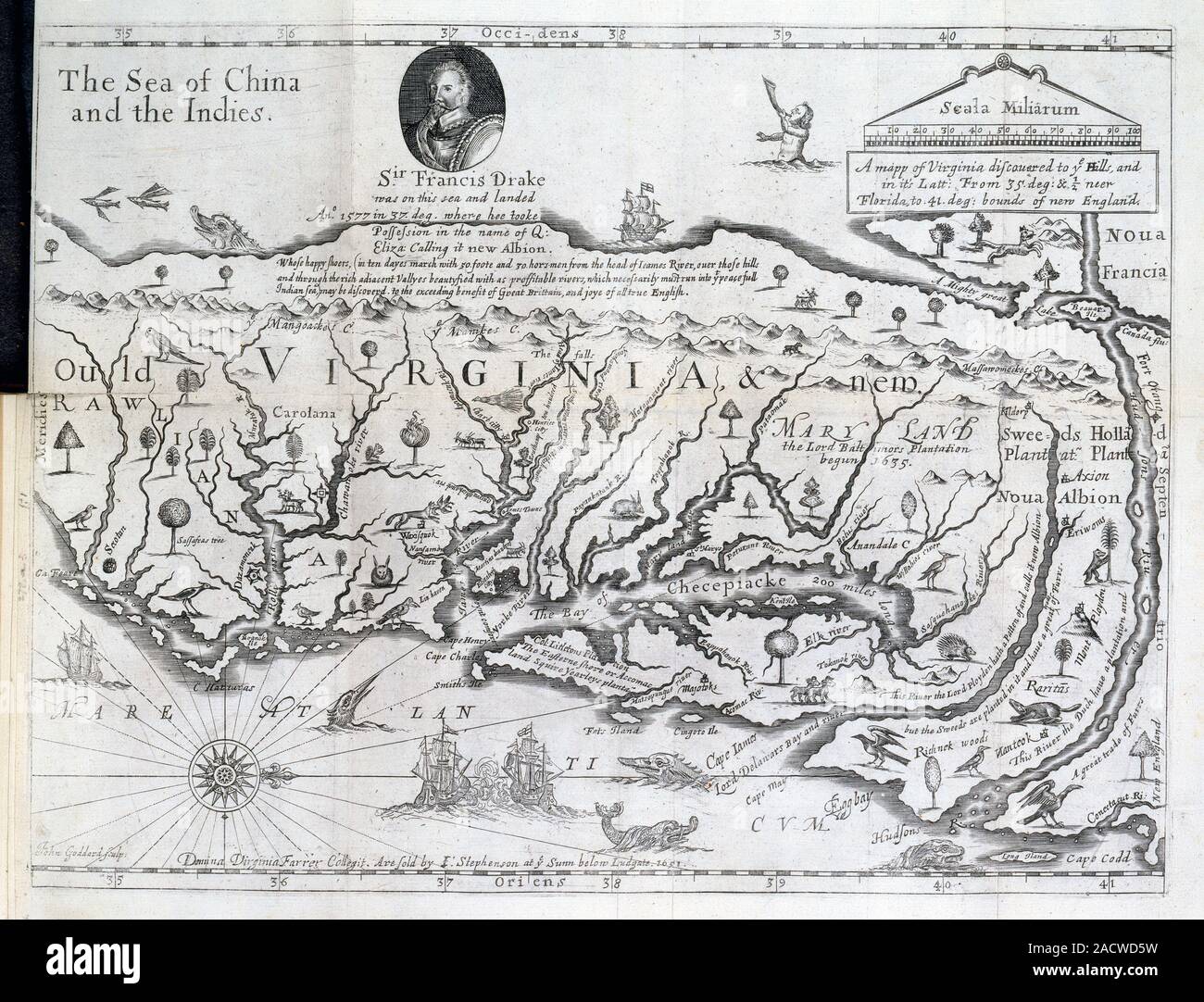 Map of Virginia Stock Photo - Alamy