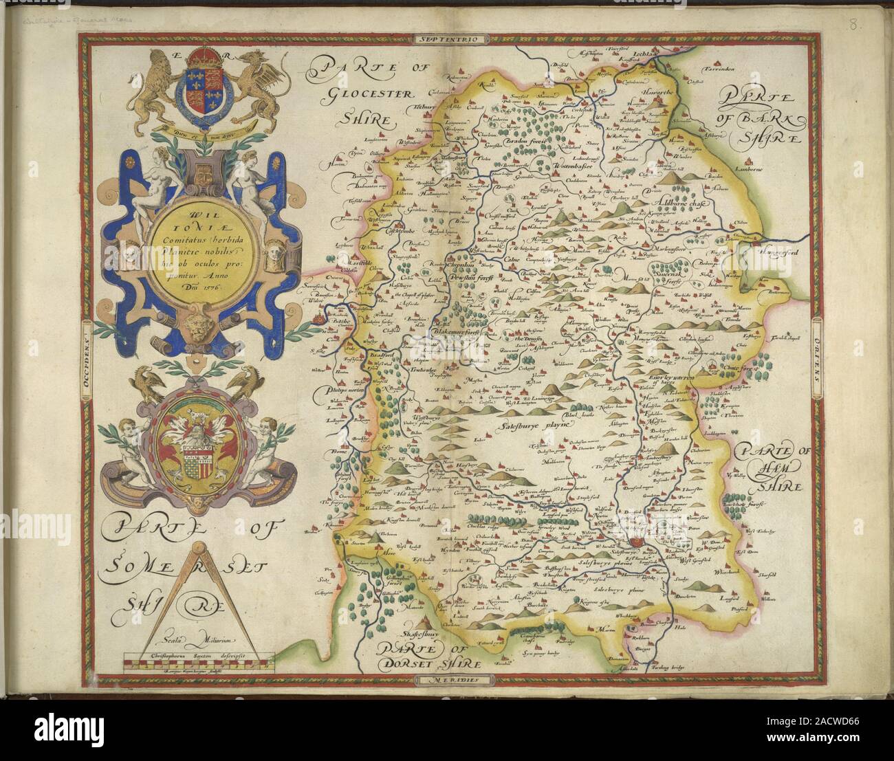 Map of Wiltshire. Image taken from Atlas of the Counties of England and ...