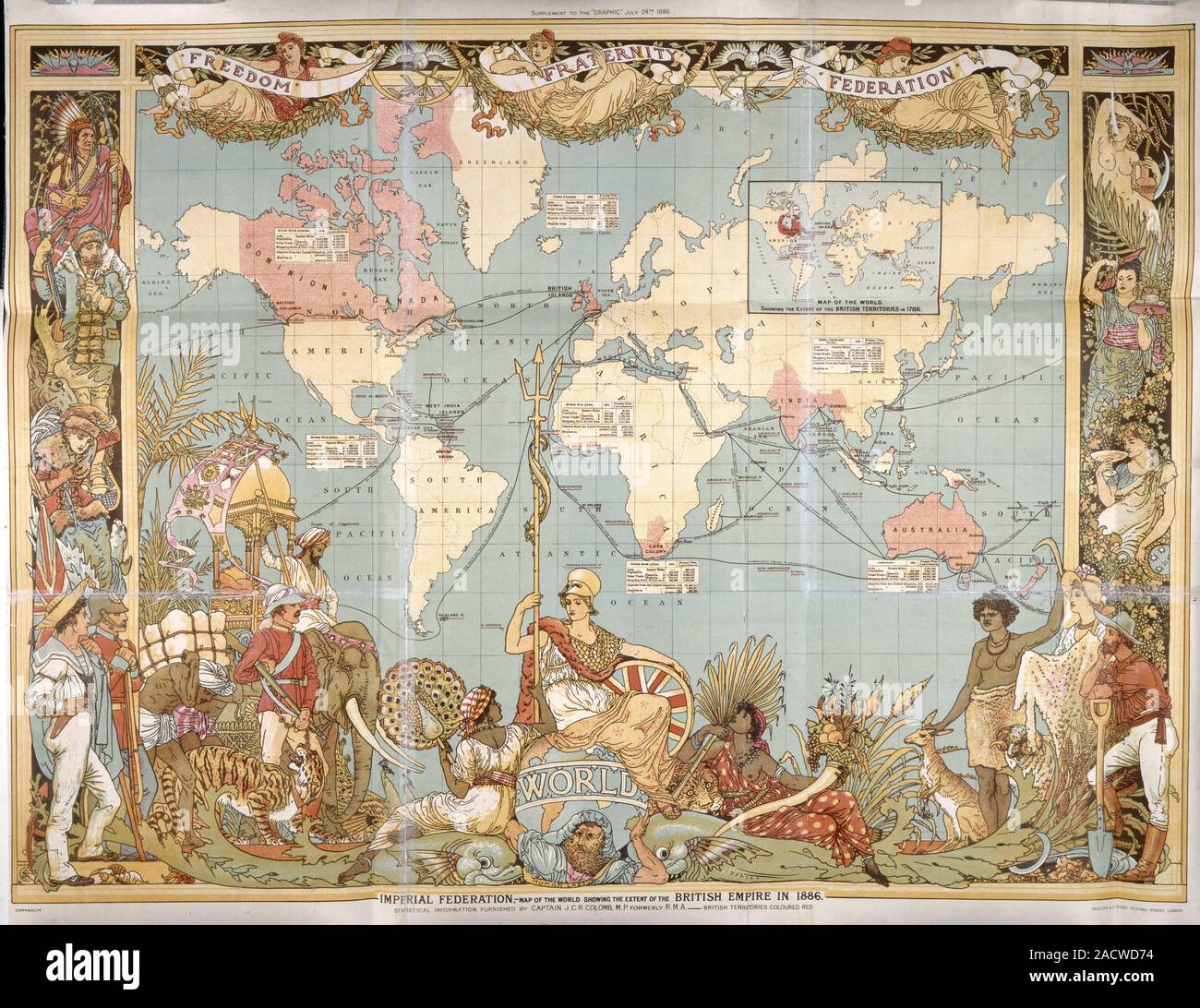 British Empire map Stock Photo - Alamy