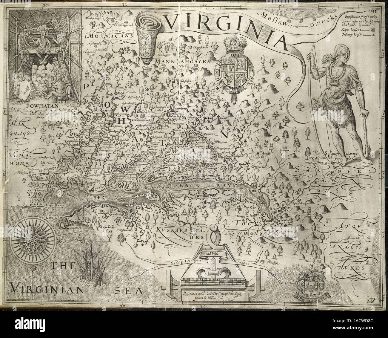 Virginia, Maps of New England Stock Photo - Alamy