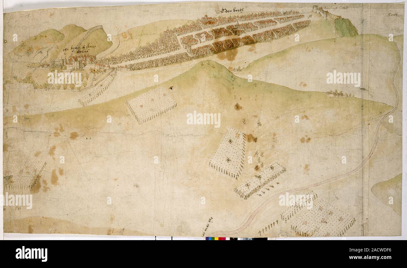Plan of Edinburgh, Whole plan Bird's eye view of Edinburgh, from the ...