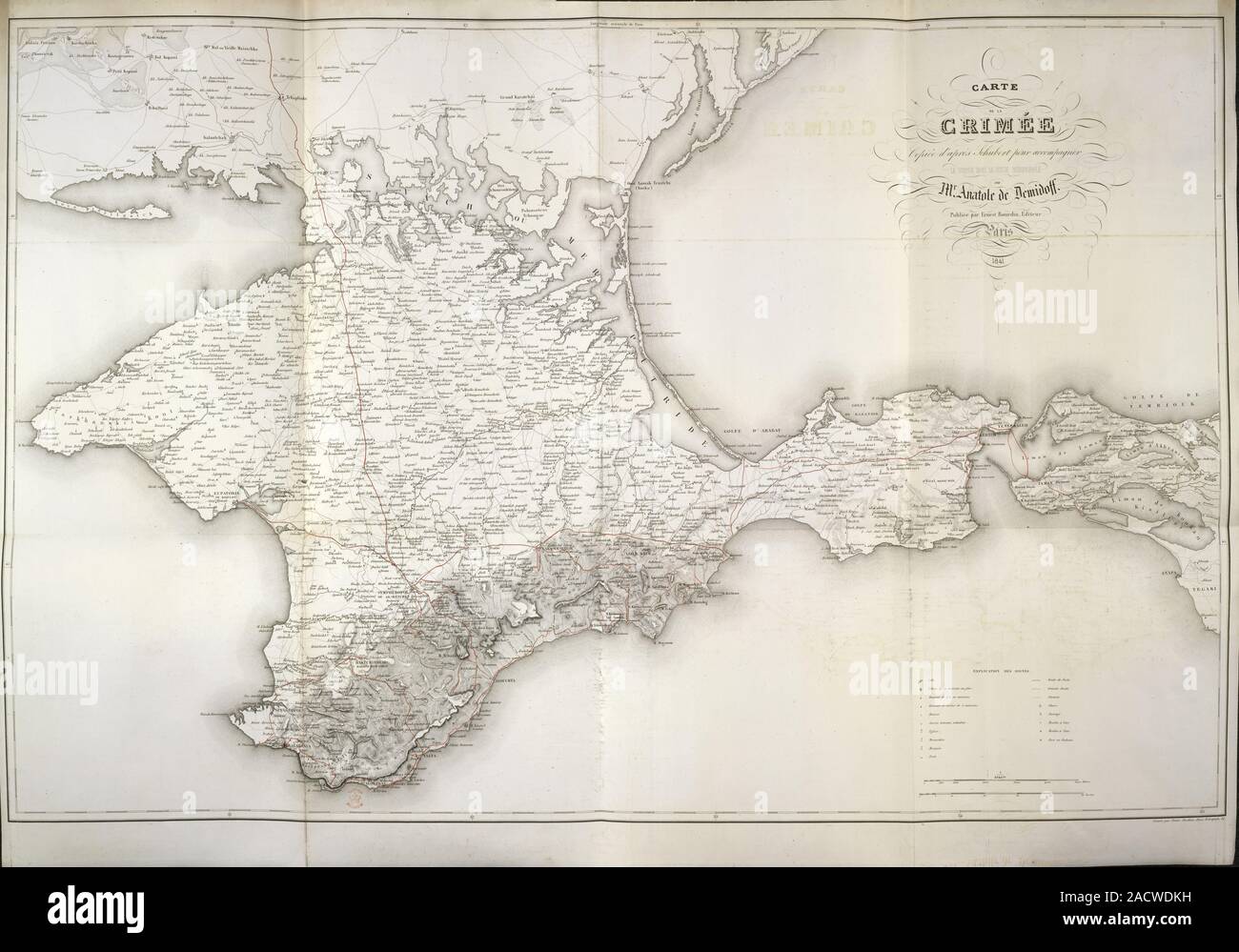 Map of the Crimea Stock Photo - Alamy