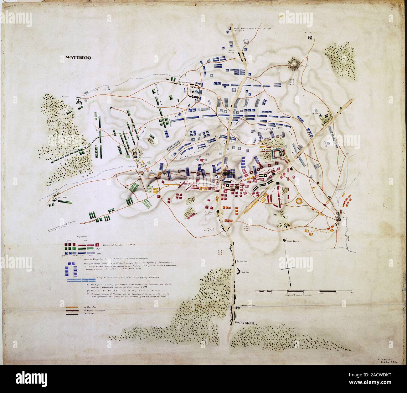 Plan of the Battle of Waterloo, Whole plan Plan of the Battle of ...
