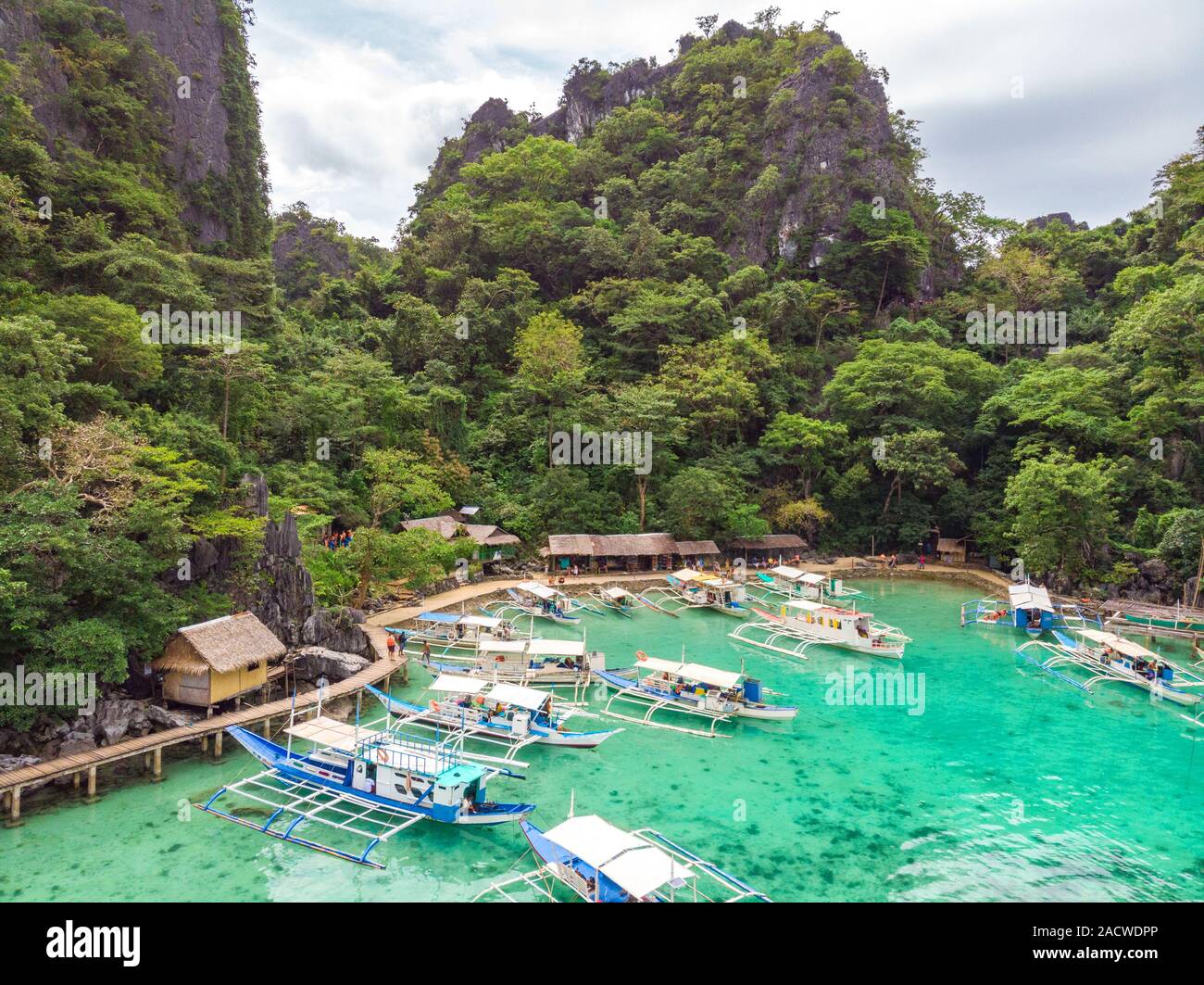 Aerial view kayangan lake coron hi-res stock photography and images - Alamy