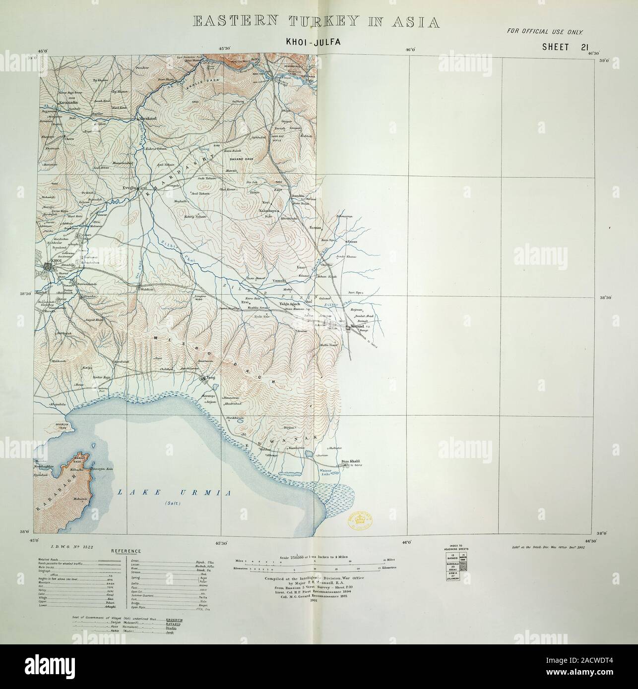 Map of Khoi Julfa Eastern Turkey Stock Photo - Alamy