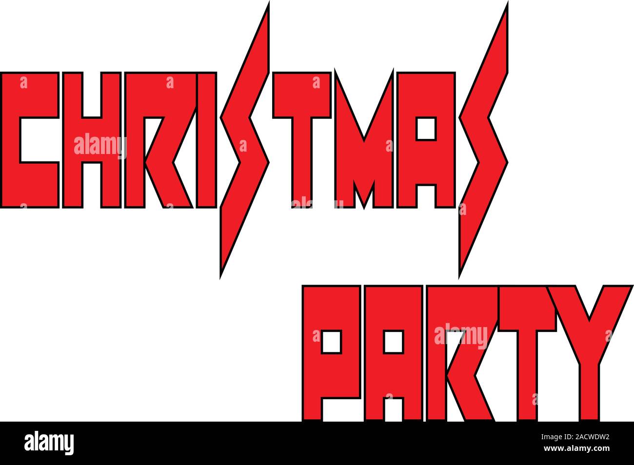 Christmas Party text sign illustration on white Background Stock Vector ...