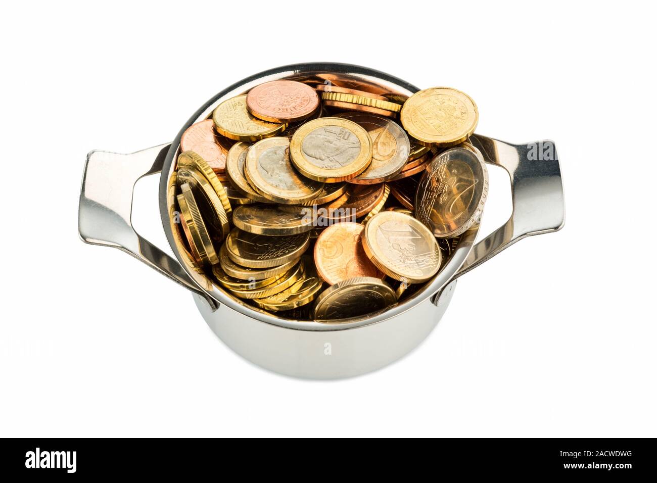 Pot with money Stock Photo - Alamy