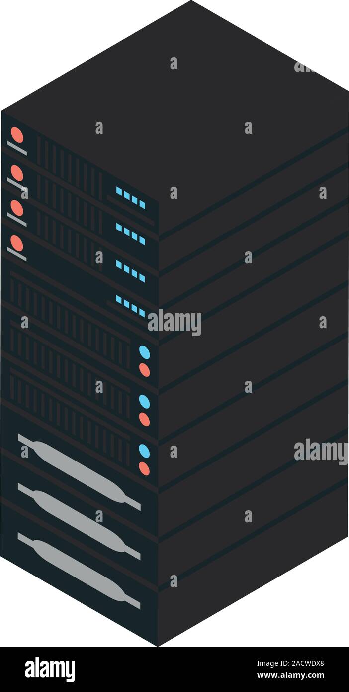 data server tower isolated icon Stock Vector Image & Art - Alamy