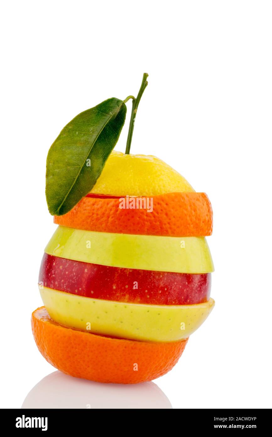 Different slices of fruit Stock Photo - Alamy