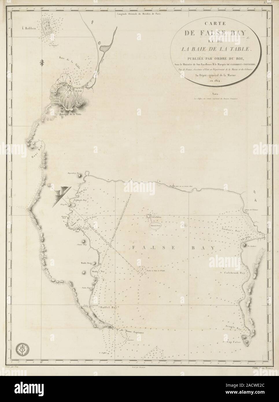 Map of the False Bay, Livingston Island Stock Photo - Alamy