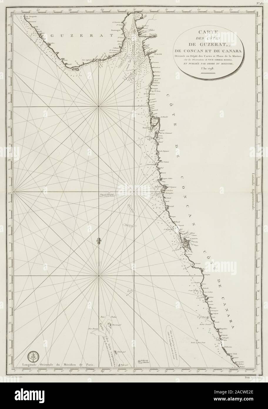 A map of the Gujarat coast Stock Photo - Alamy