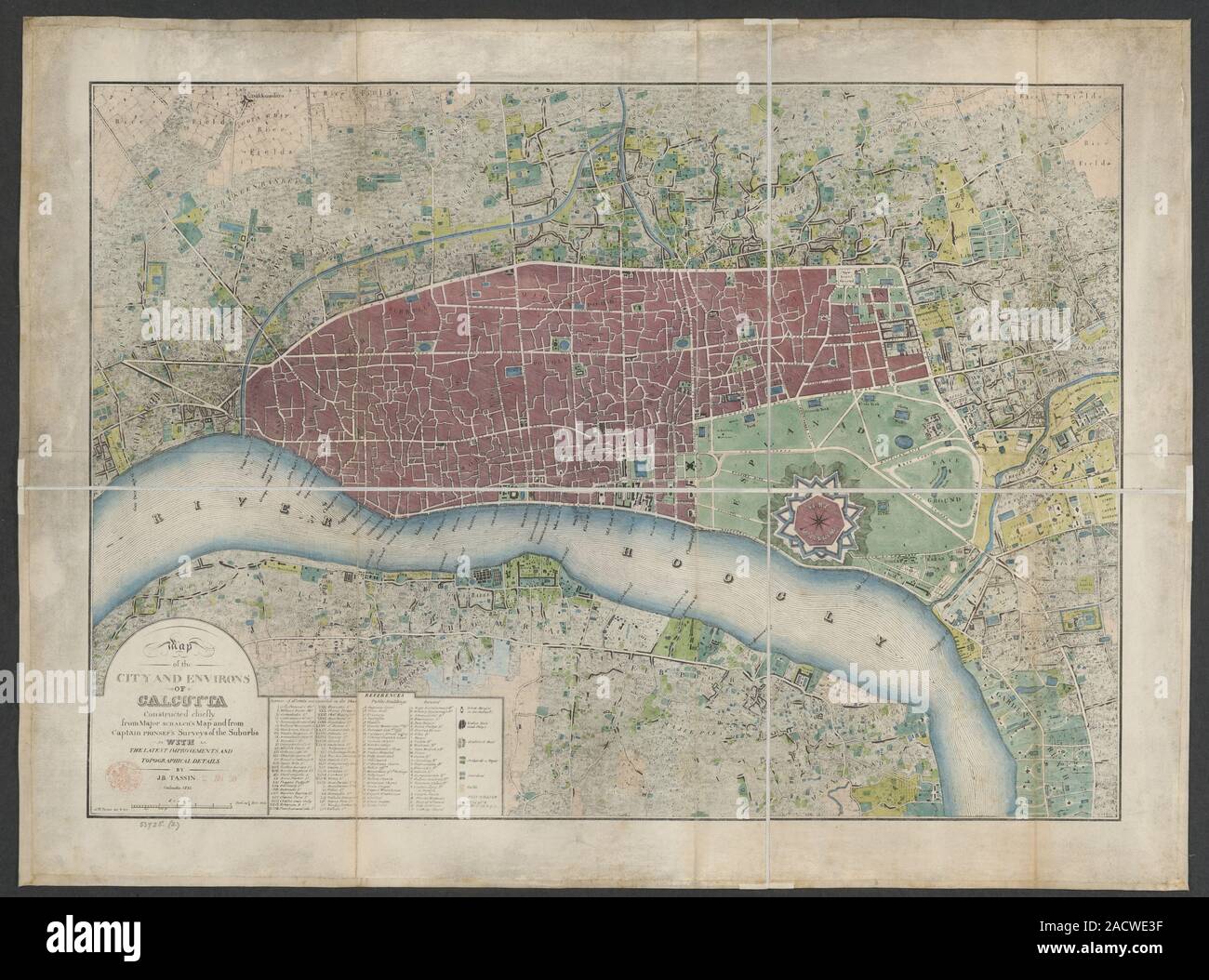 Map of the City and Environs of Calcutta. Image taken from Map of the ...