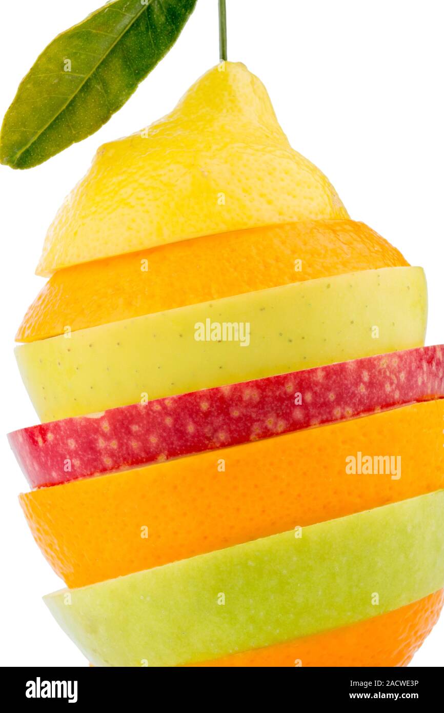 Different slices of fruit Stock Photo - Alamy