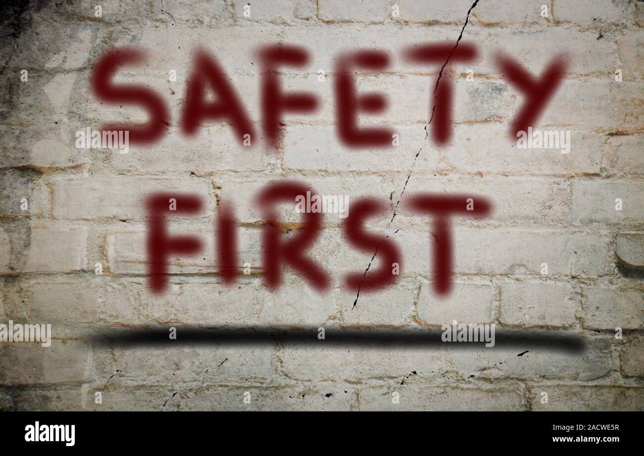 Safety First Concept Stock Photo - Alamy