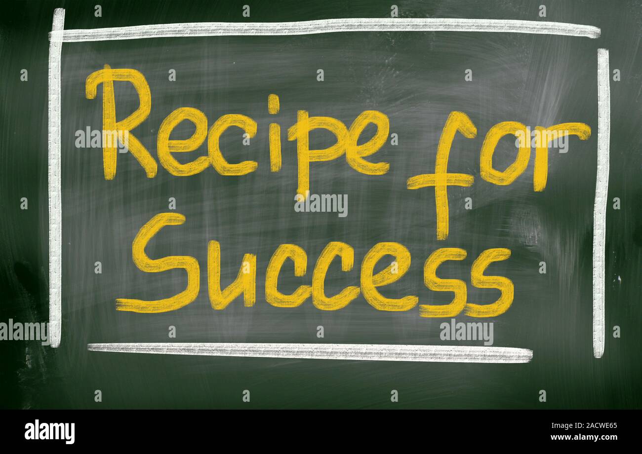Recipe For Success Concept Stock Photo - Alamy