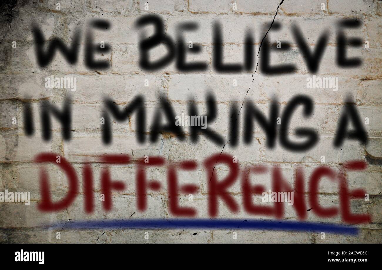 Making a difference hi-res stock photography and images - Alamy