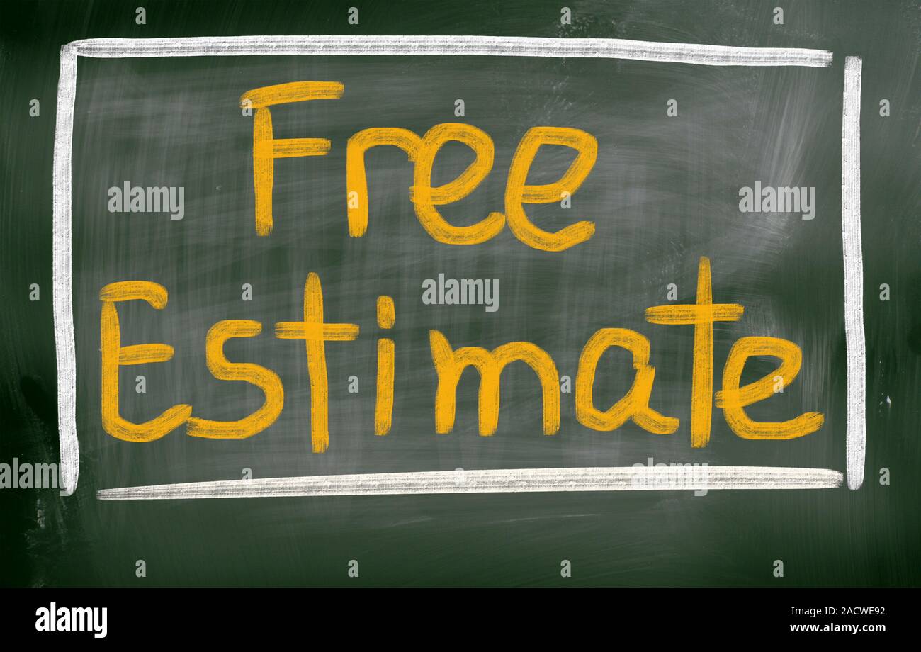 Free Estimate Concept Stock Photo - Alamy