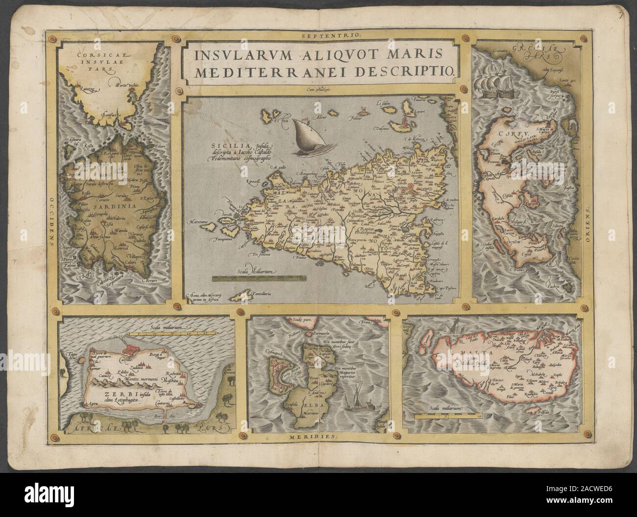 Mediterranean islands, Maps of Corsica, Sardinia, Sicily, Corfu, Elba ...