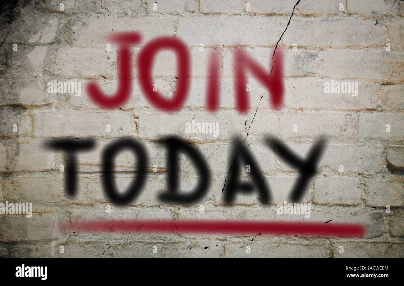 Join Today Concept Stock Photo - Alamy