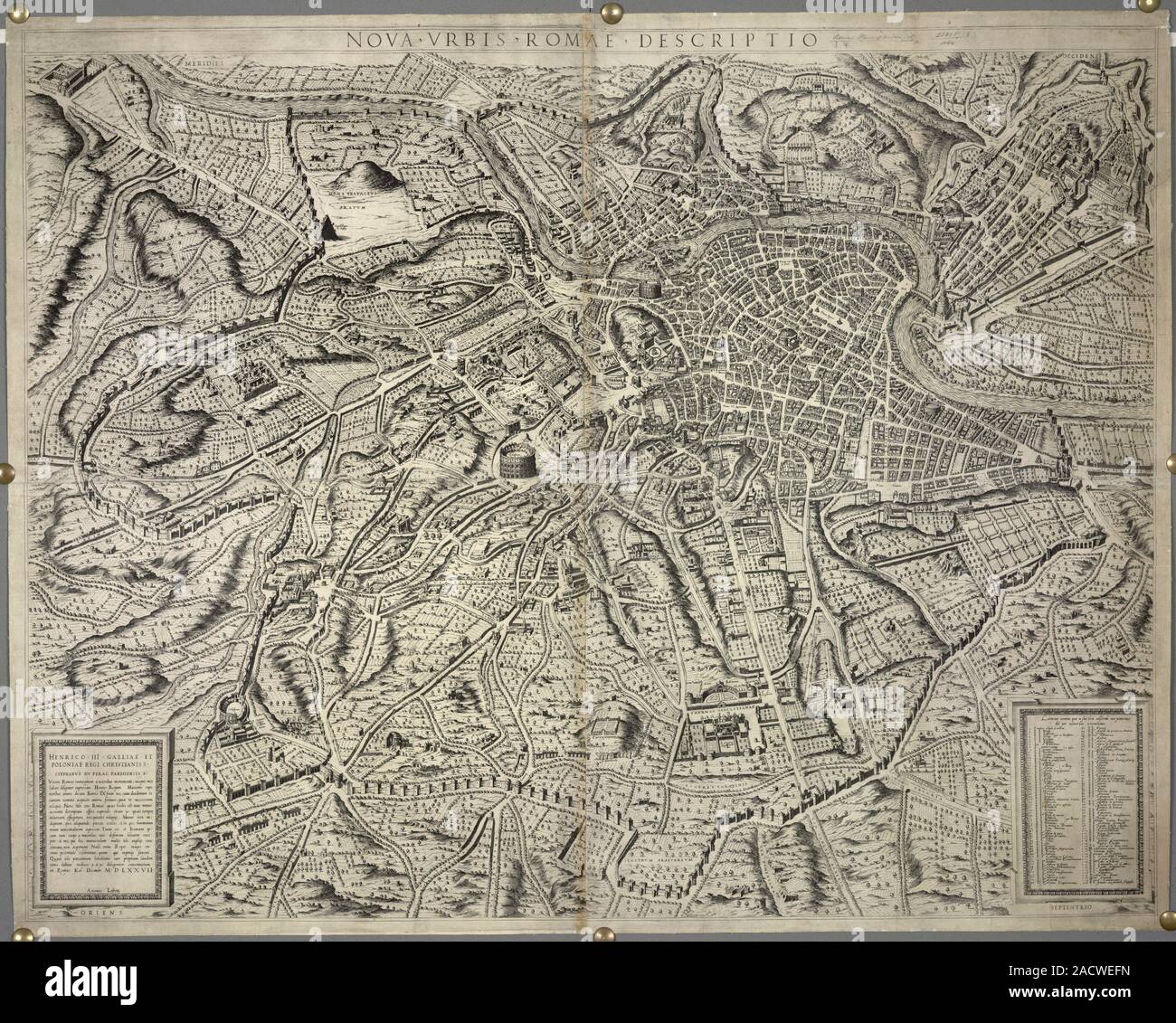 Map of Rome. Image taken from Nova Urbis Romae Descriptio By Stephanus ...