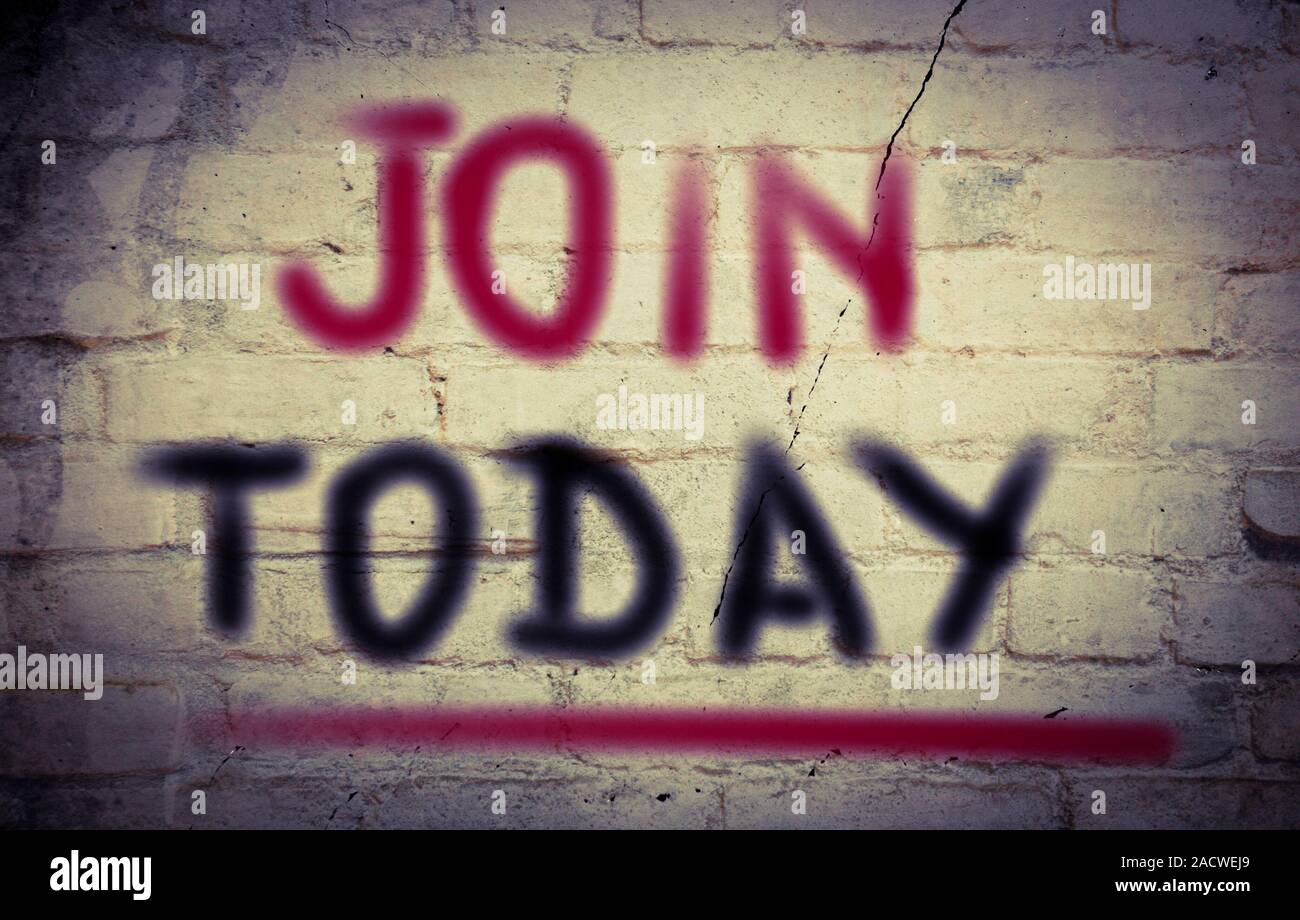 Join Today Concept Stock Photo - Alamy